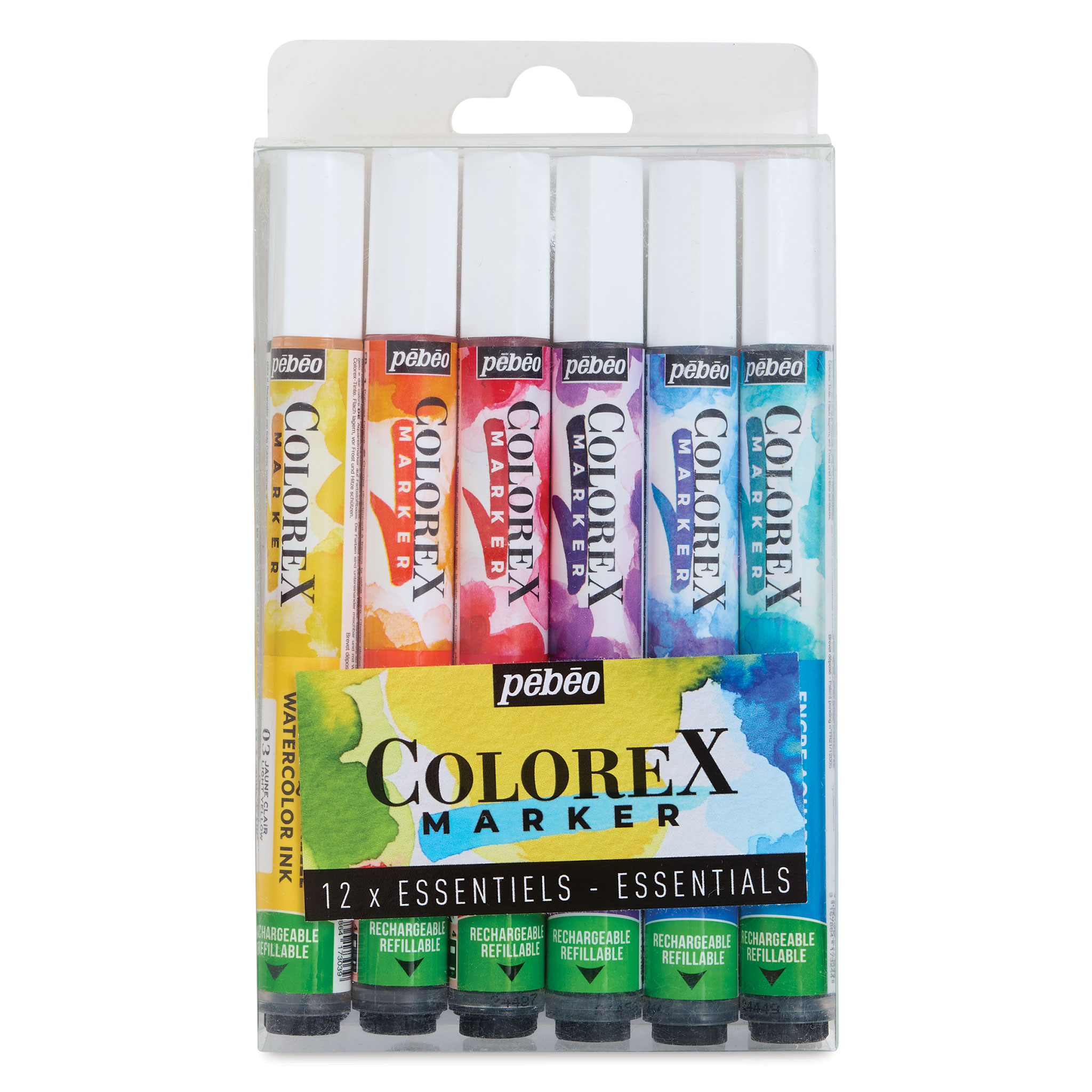 סט טושים על בסיס מים - 12 גוונים - COLOREX - האָטֶלְיֶה